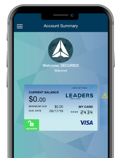 Mobile App | Card Controls App | Leaders Credit Union | West Tennessee